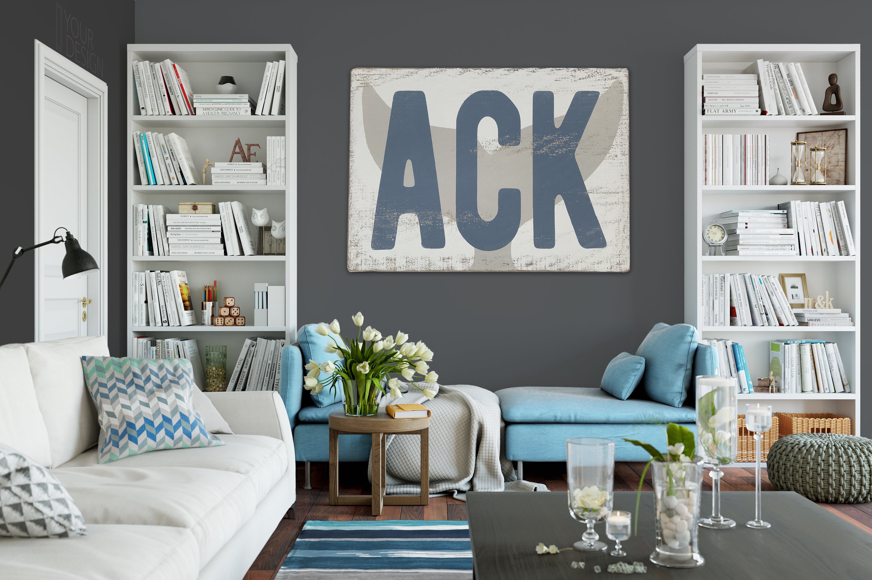 Nantucket ACK Rustic Beach Sign - Etsy