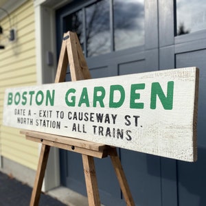 Large Boston Garden Rustic Wood Sign - Etsy