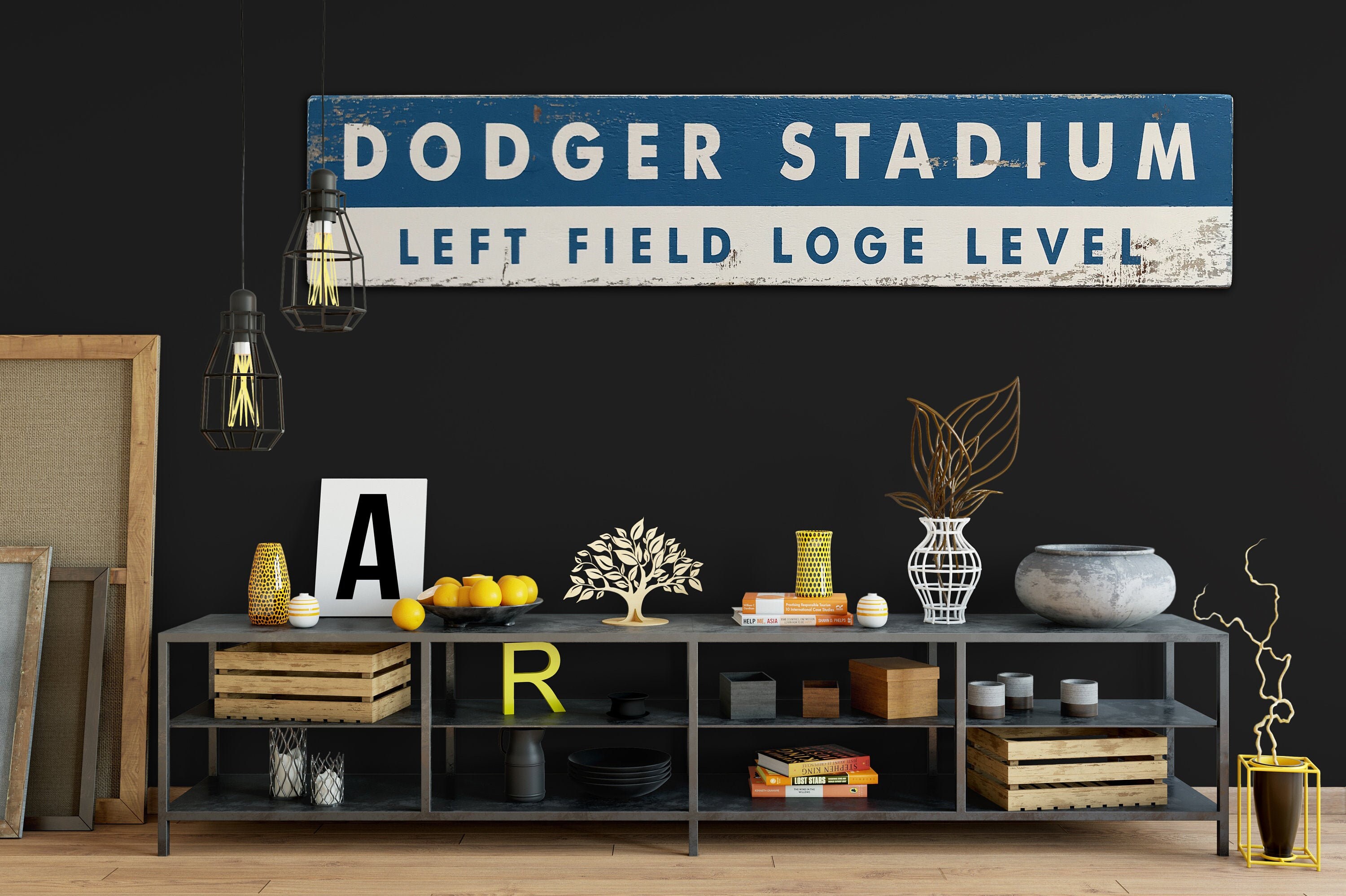 Large Dodger Stadium Wood Sign | Etsy