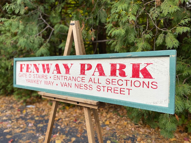 Large Fenway Park Wood Sign - Etsy