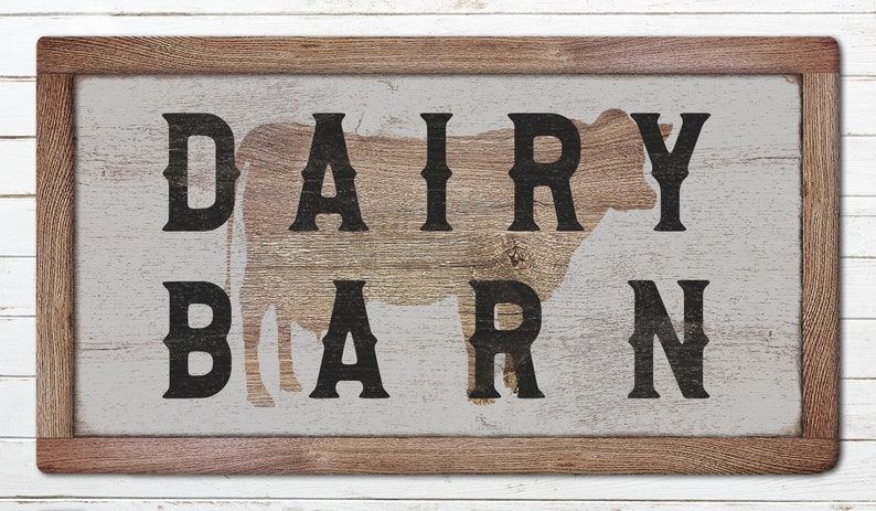 Farmhouse Dairy Barn Sign | Etsy