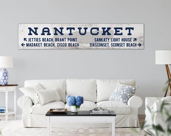 Nantucket ACK Rustic Beach Sign | Etsy