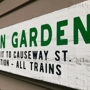 Large Boston Garden Rustic Wood Sign - Etsy