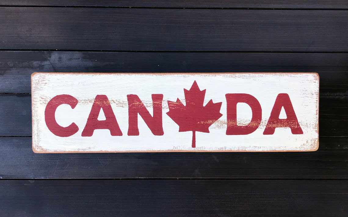 Large Wood Canada Sign - Etsy