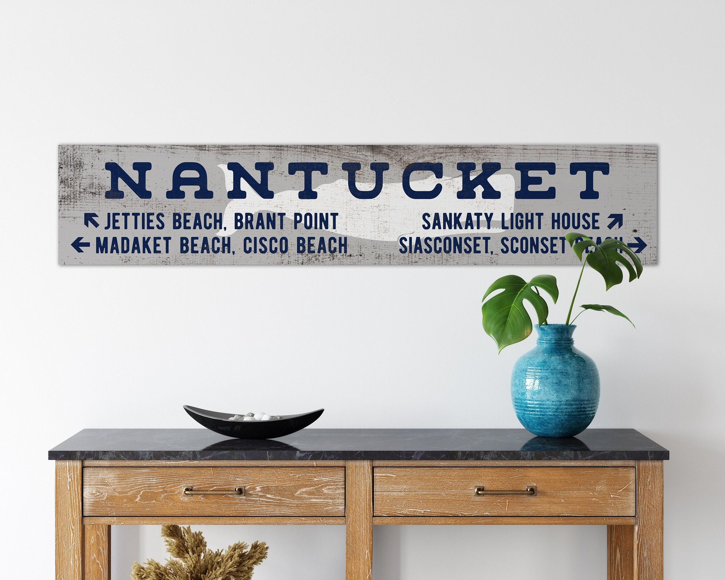 Nantucket Rustic Wood Sign Hand Painted Cape Code Sign - Etsy