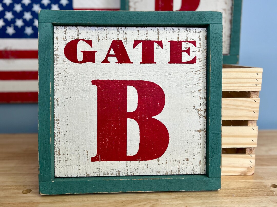 Fenway Park Gate Sign: Vintage Barnboard Baseball Wall Art - Etsy