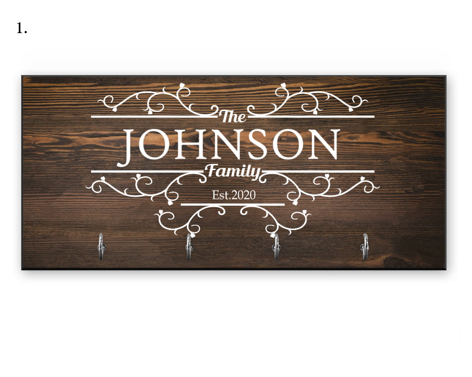 Personalized Family Key Holder Custom Wood Key Hanger for Wall - Etsy