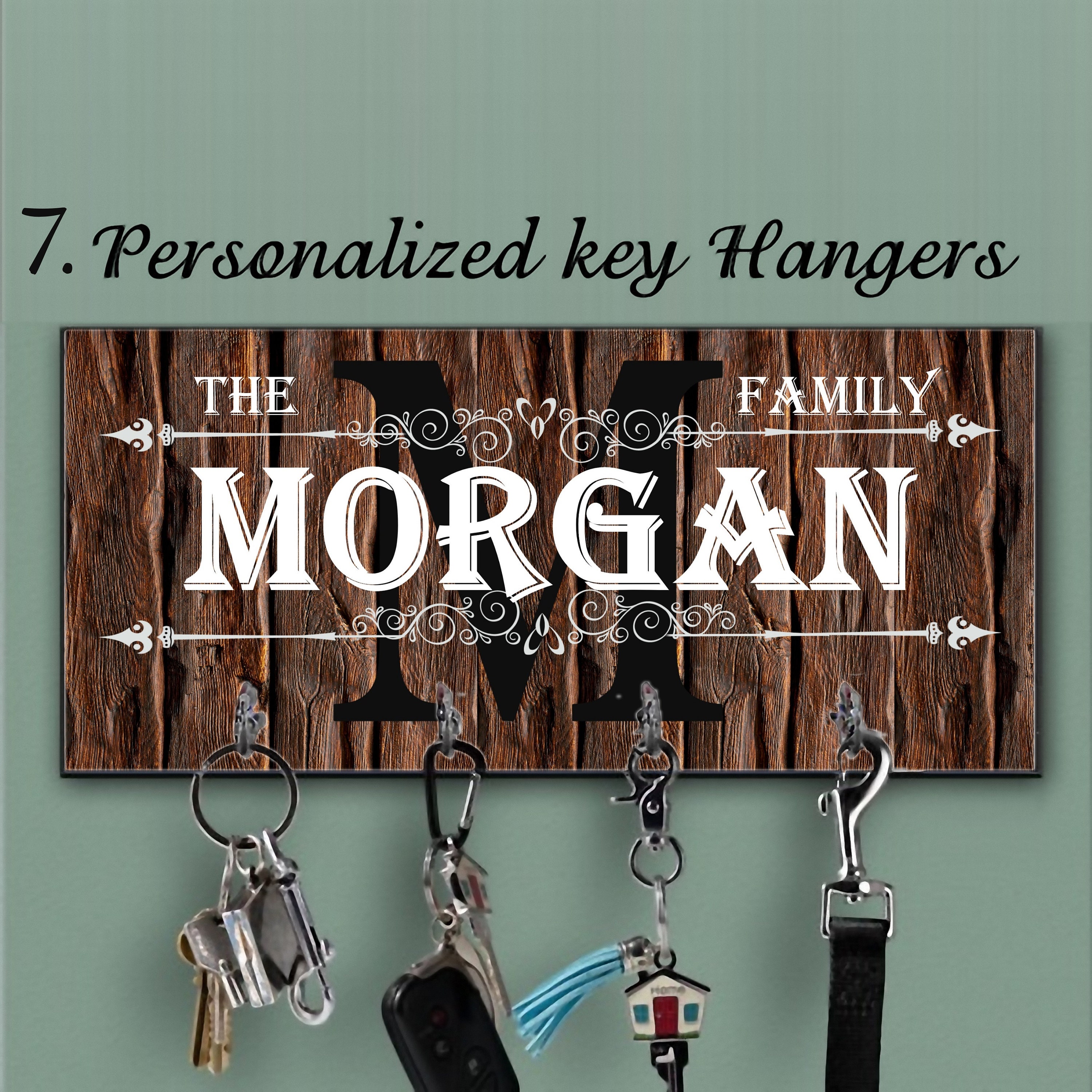 Key Hanger Custom Wood Key Holder for Wall Personalized Key - Etsy Canada