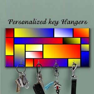 Abstract Key Ring Holder for Wall Modern Key Holder for Wall - Etsy