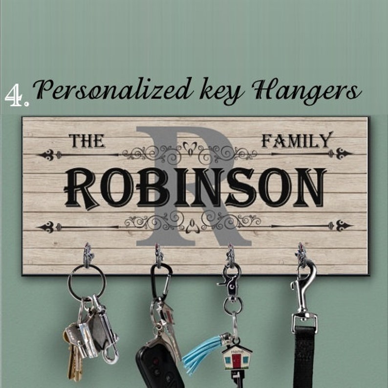 Key Hanger Custom Wood Key Holder for Wall Personalized Key | Etsy