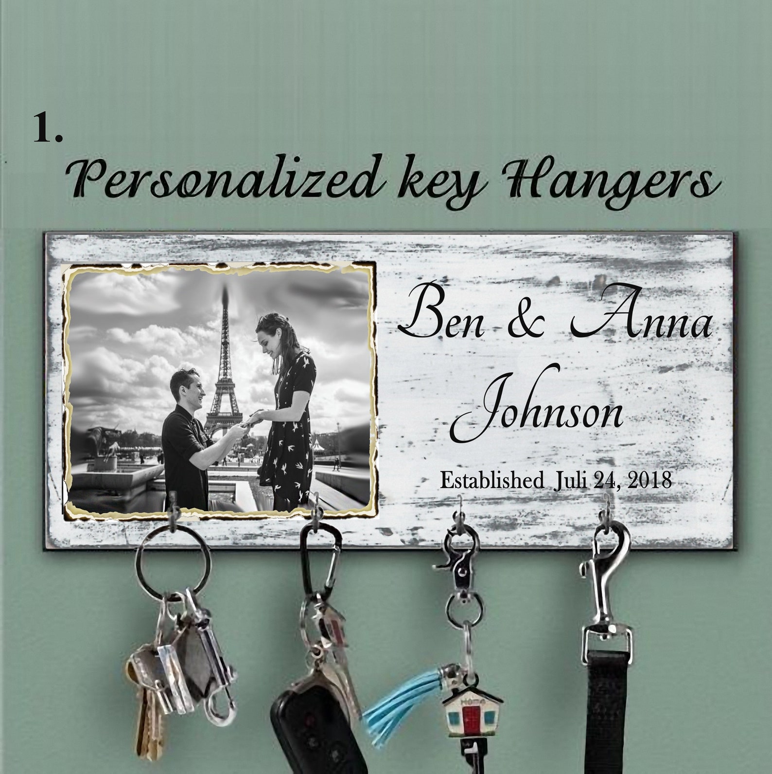 Personalized Key Holder Custom Key Holder for Wall Photo Key | Etsy