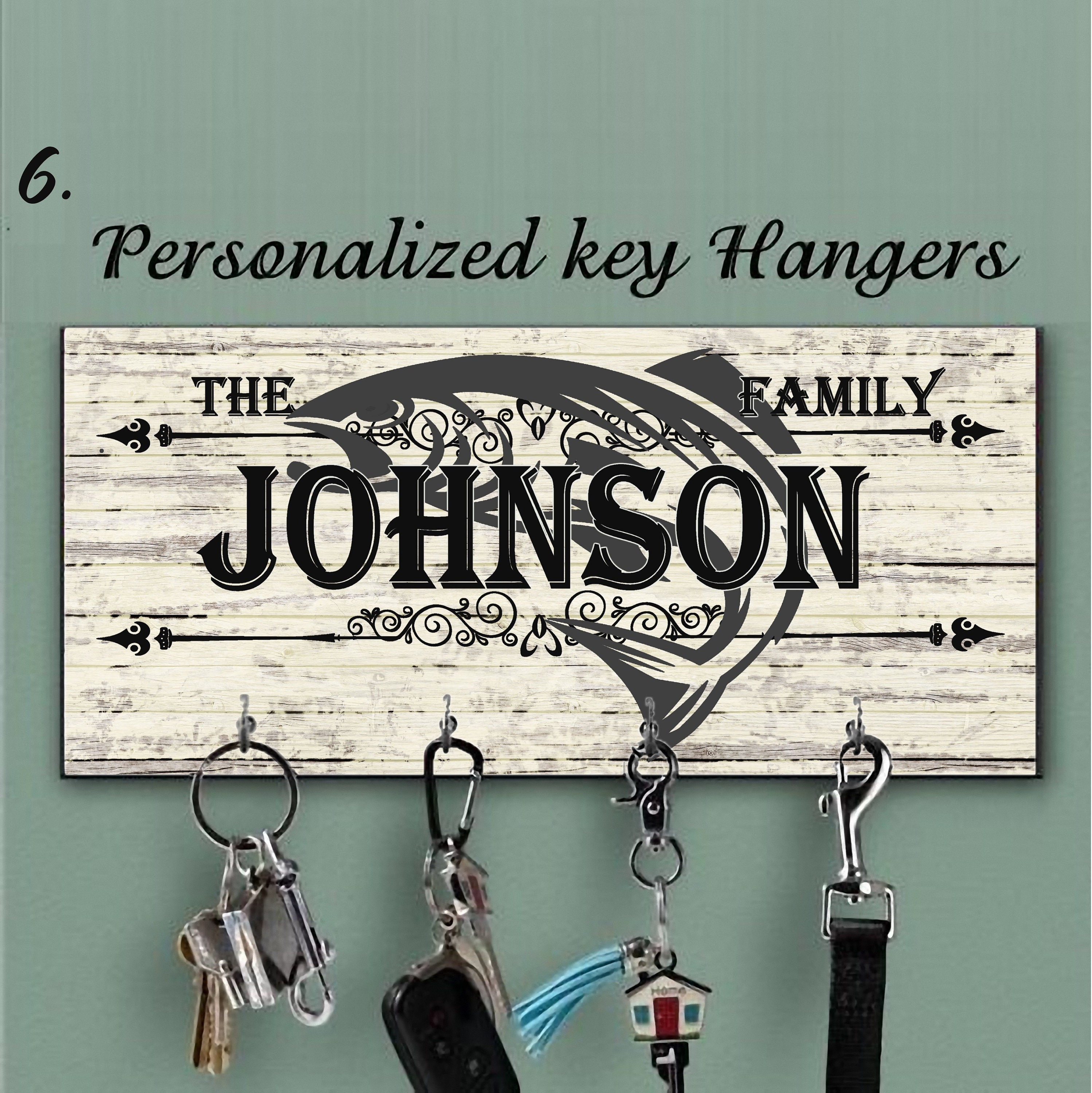 Personalized Key Holder for Wall Gift for the Fishing Lover - Etsy