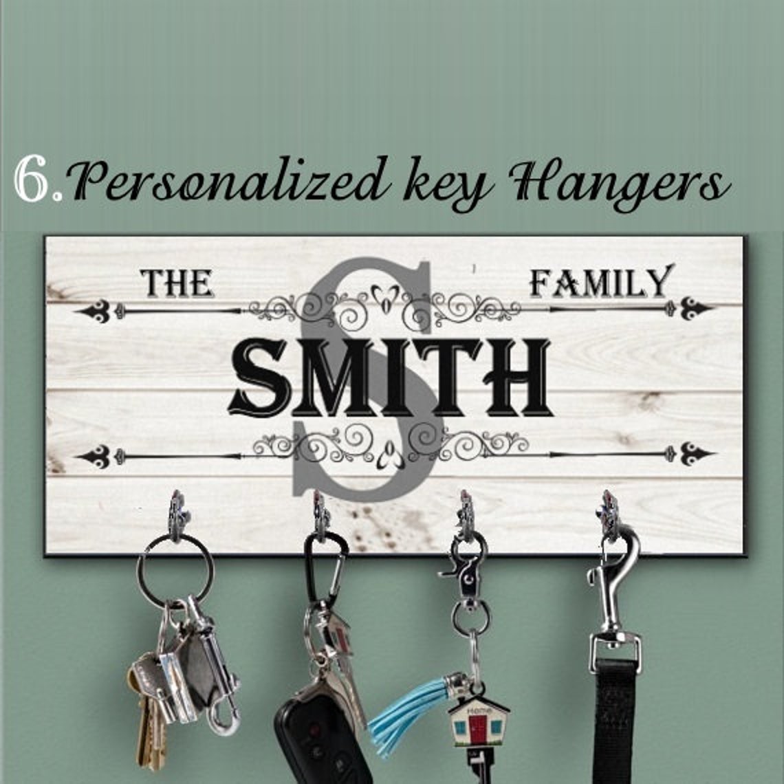 Key Hanger Custom Wood Key Holder for Wall Personalized Key | Etsy