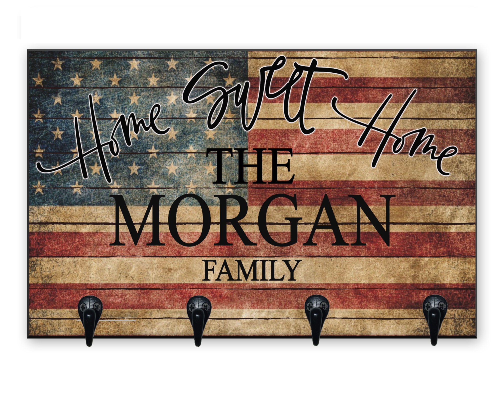 American Home Sweet Home Color Key Holder for wall | Etsy