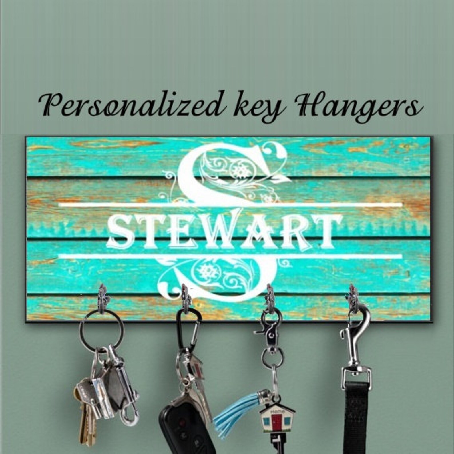 Personalized Key Holder Wall Key Rack Personalized | Etsy