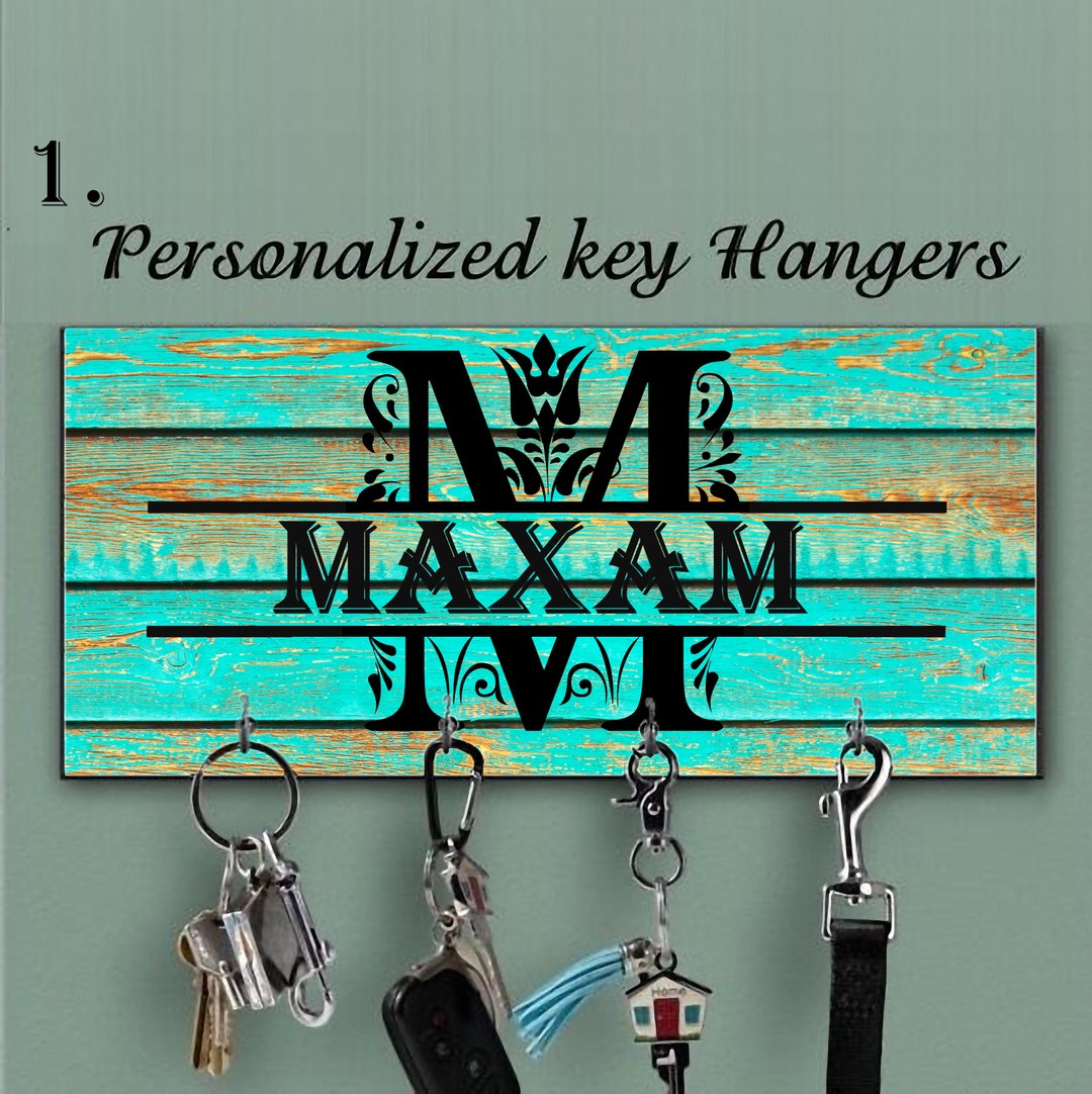 Personalized Key Holder, Wall Key Rack, Personalized Housewarming Gift ...