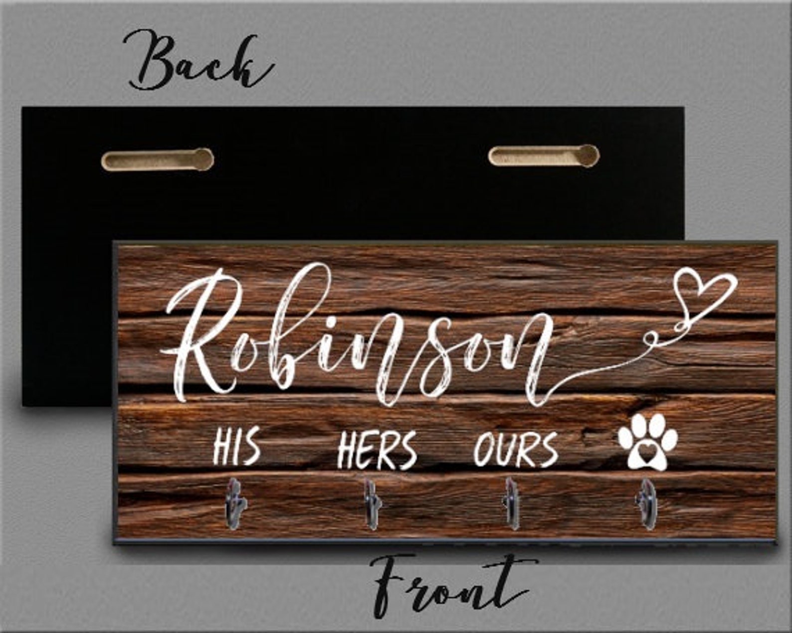 Personalized Key Ring Holder Custom Key Holder for Wall Personalized ...