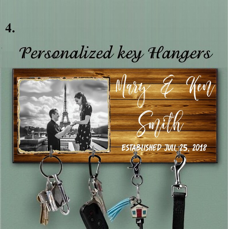 Personalized Key Holder, Custom Key Holder for Wall, Photo Key Hanger ...