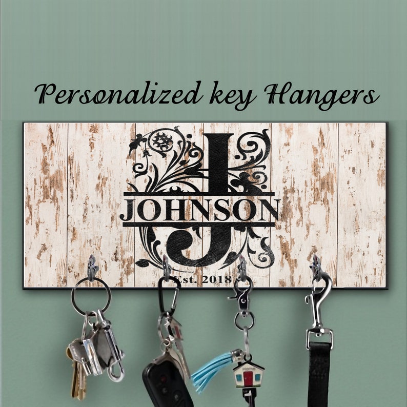 Beige Key Holder for Wall - Custom Key Hanger - Personalized Key Hanger ...