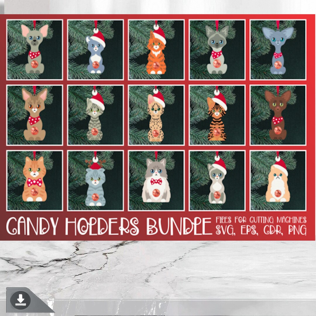 Cats-candy Holders Bundle SVG - Etsy