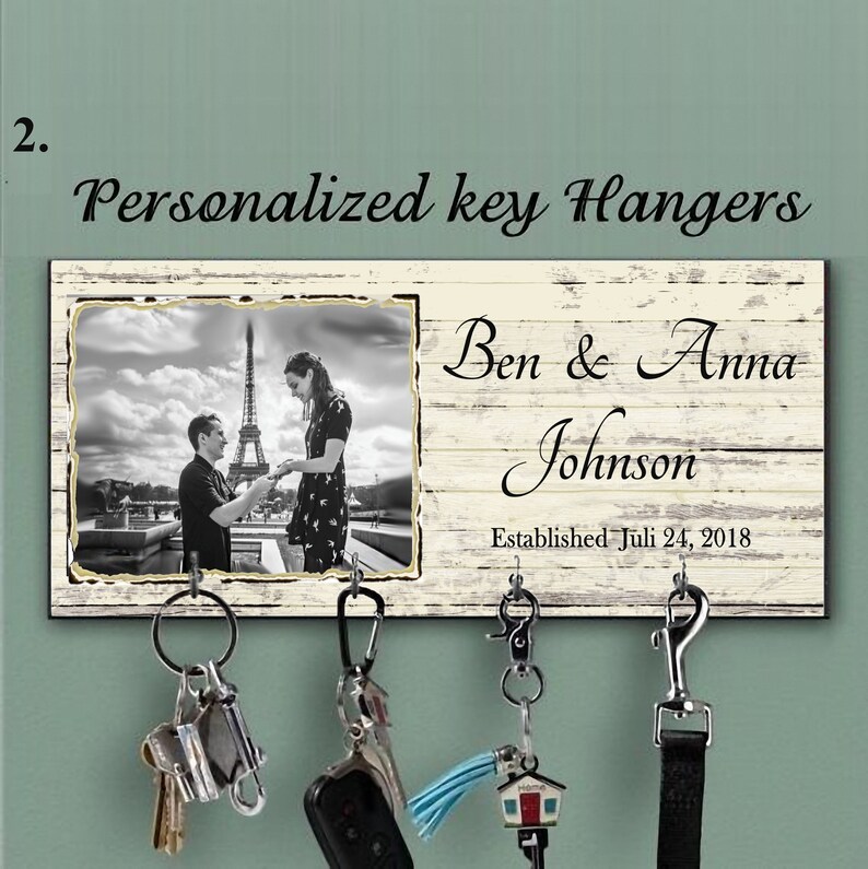 Personalized Key Holder, Custom Key Holder for Wall, Photo Key Hanger ...