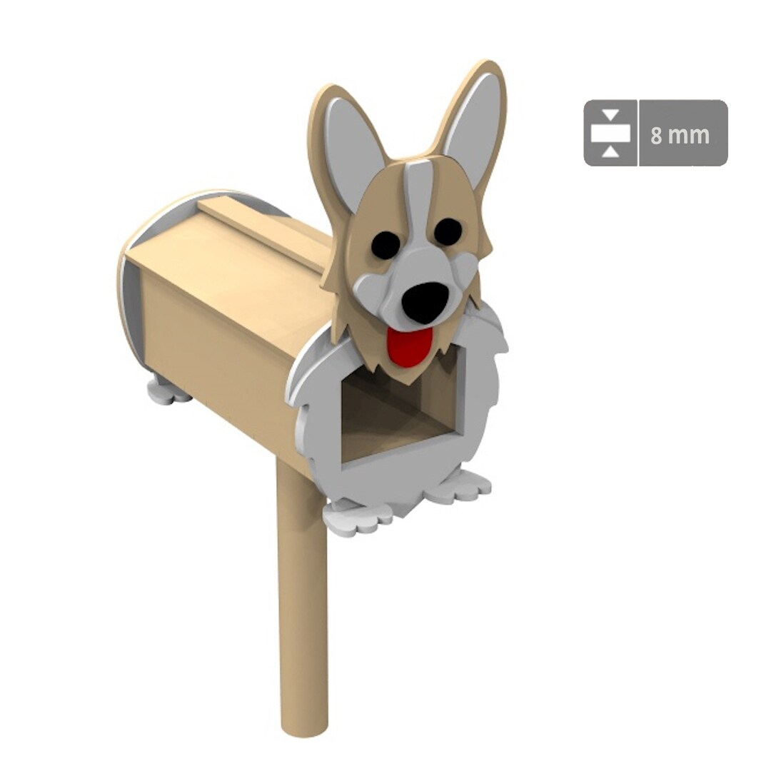Corgi Mailbox Pattern Dog Wood Mailbox Digital - Etsy