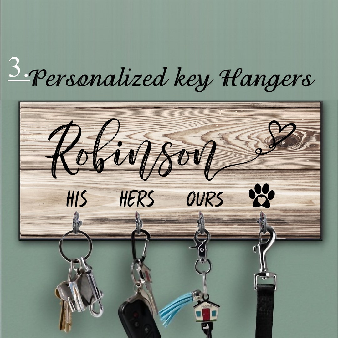 Personalized Key Ring Holder - Custom Key Holder for Wall ...