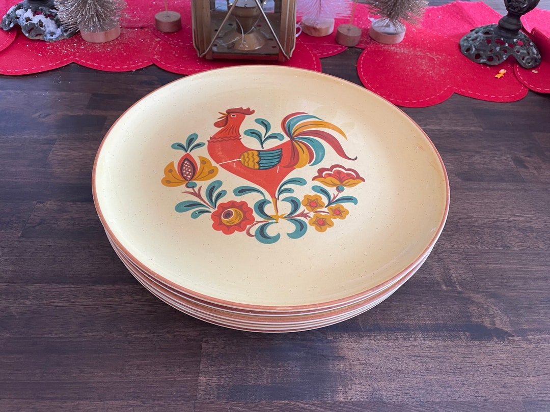 Taylor Smith and Taylor Country Rooster Dinnerware Set Vintage - Etsy