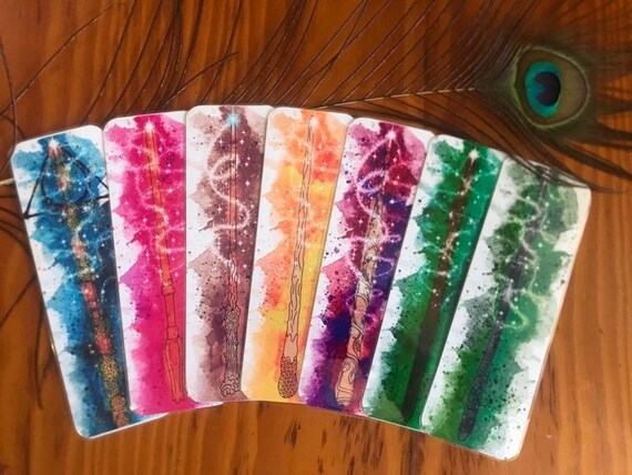 Plasticized Bookmarks Wands Harry Potter - Etsy