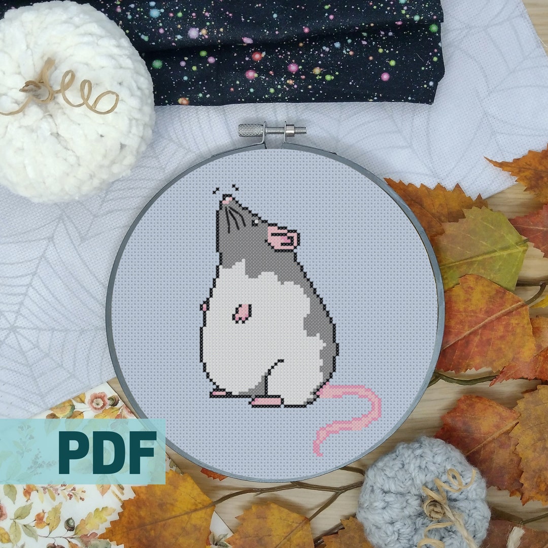 Rat Cross Stitch Pattern Cross Stitch Rat PDF Pattern Animal Easy to ...