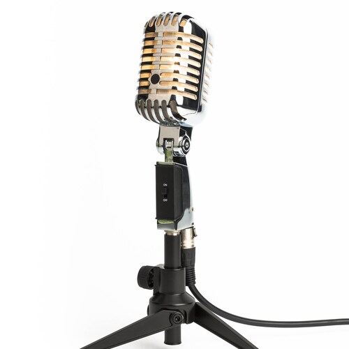 Hanging Retro Microphone Lamp Silver / Vintage / Shure / - Etsy