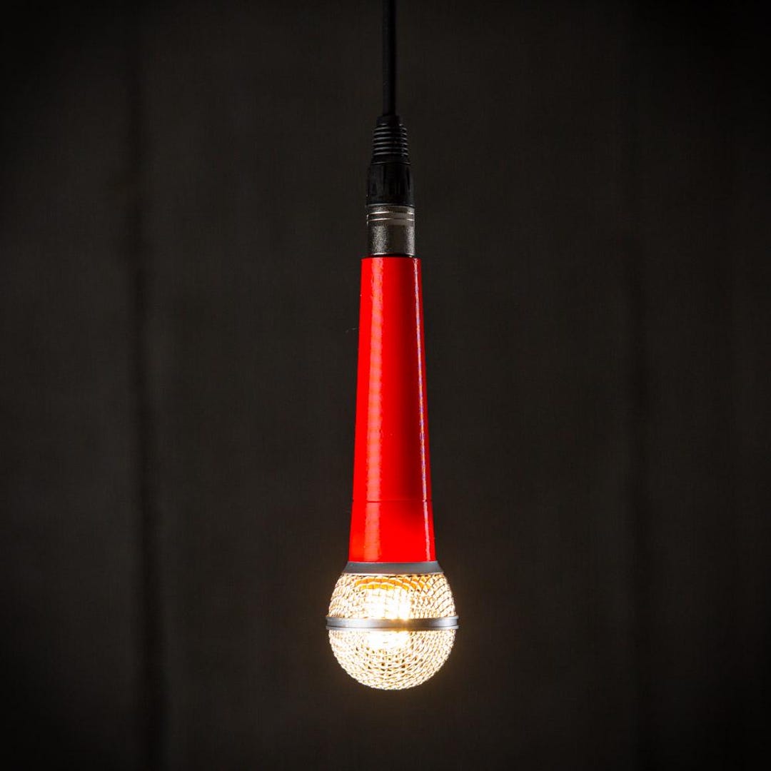Customizable 3d-printed Microphone Pendant Lamp | Choose Your Color ...