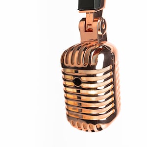 Hanging Retro Microphone Lamp - Rose Gold / Boxing Style Microphone ...