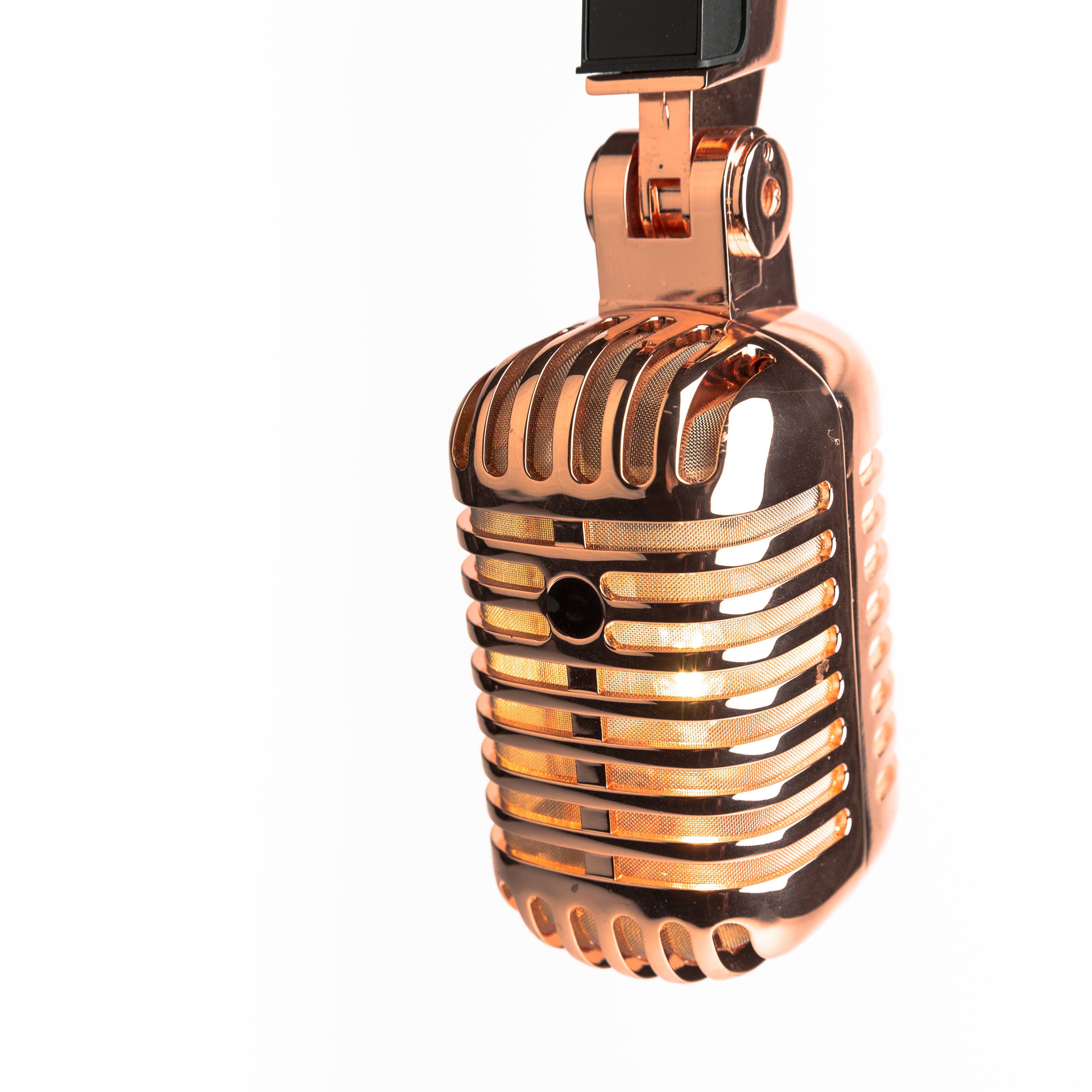 Hanging Retro Microphone Lamp Rose Gold / Boxing Style Microphone ...