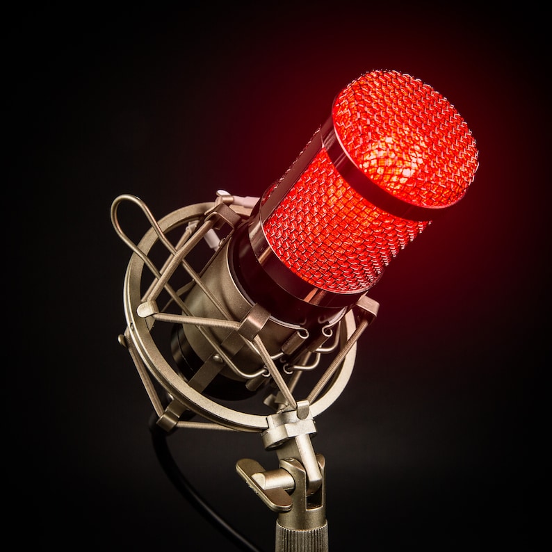 Studio Microphone Desk Lamp on Air Edition / Music Lover / - Etsy