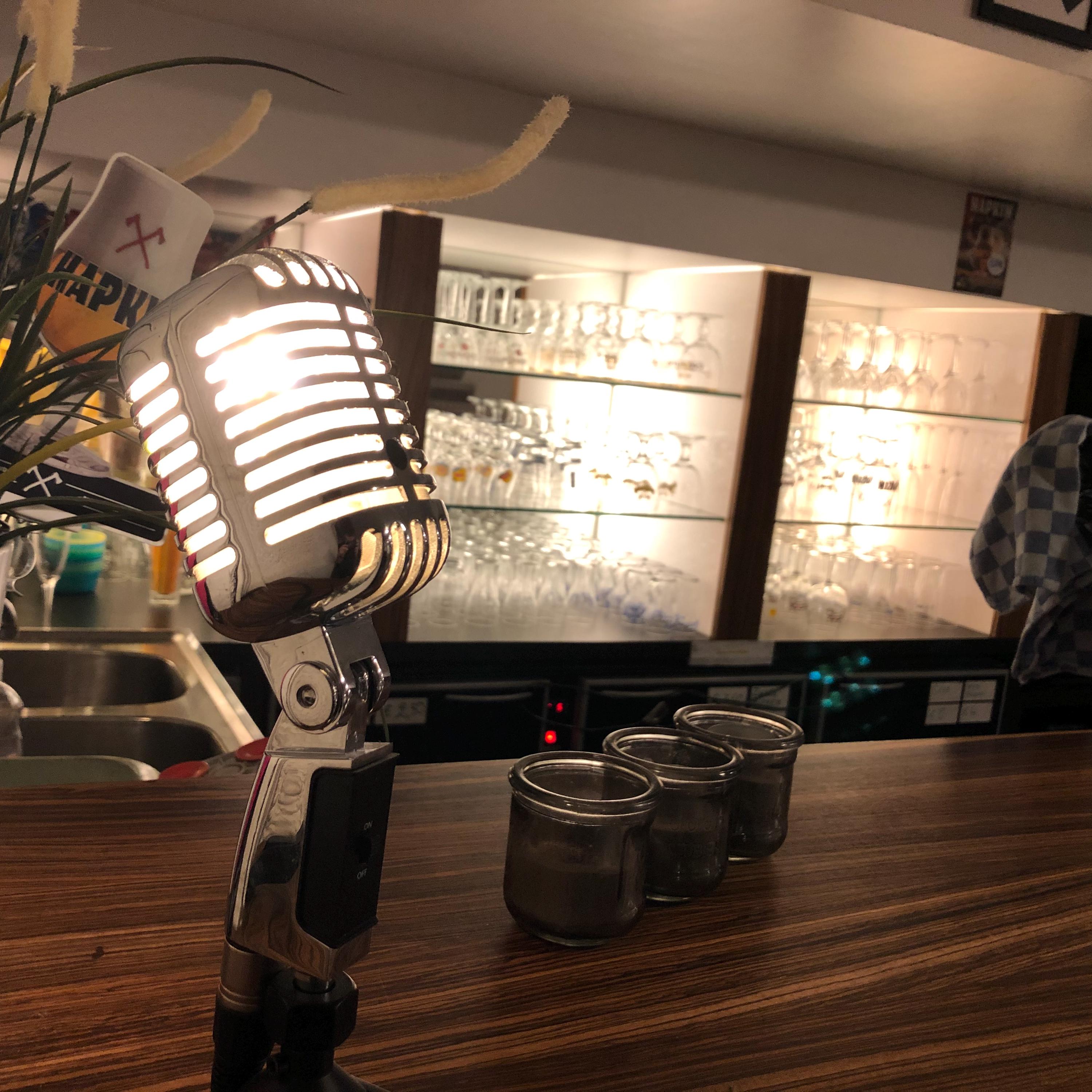 Retro Microphone Desk Lamp - Silver / Upcycled / Elvis / Looks Like ...