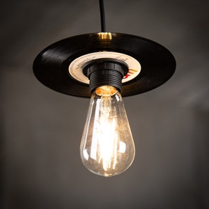 Retro Vinyl Record Lamp Pendant Set of 3 - Black (7", 10", 12" Sizes ...