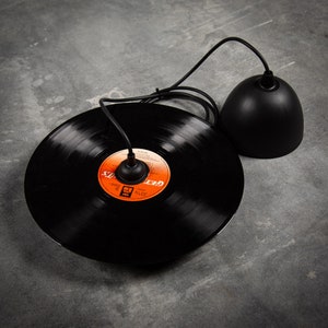 Retro Vinyl Record Lamp Pendant - Black (7", 10", 12" Sizes) - Unique ...