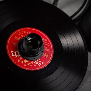 Retro Vinyl Record Lamp Pendant Set of 3 - Black (7", 10", 12" Sizes ...