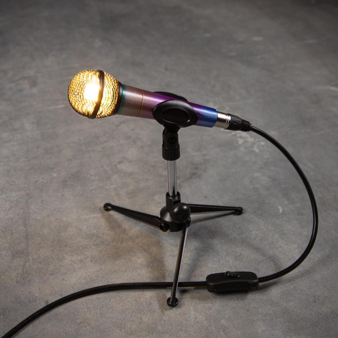 3d-printed Microphone Desk Lamp | Custom Colors and Grill Styles ...
