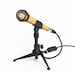 Wooden Microphone Desk Lamp - Black / Handmade Crafted Lamp / Musical ...