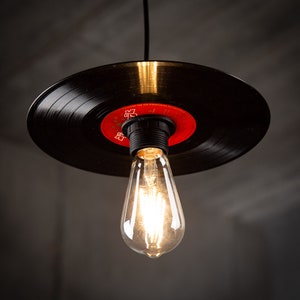 Retro Vinyl Record Lamp Pendant Set of 3 - Black (7", 10", 12" Sizes ...