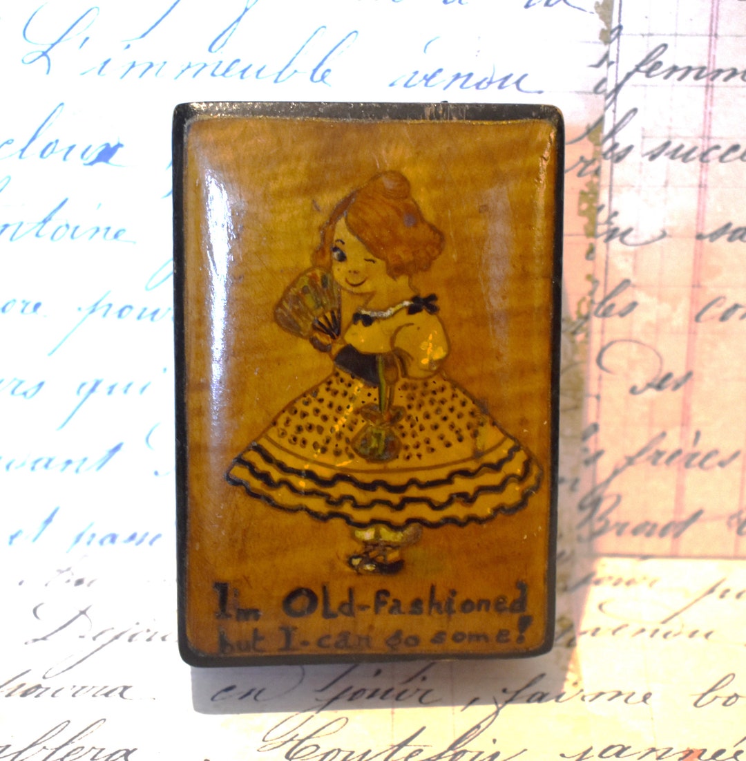 Antique Trinket Box Gorgeous Victorian Risque Unique Illustration of ...