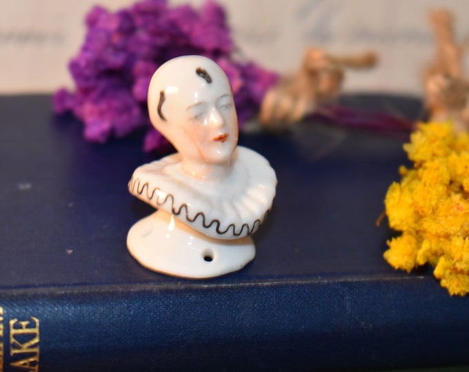 Antique Pierrot Porcelain Half Doll: Pin Cushion Bust - Etsy