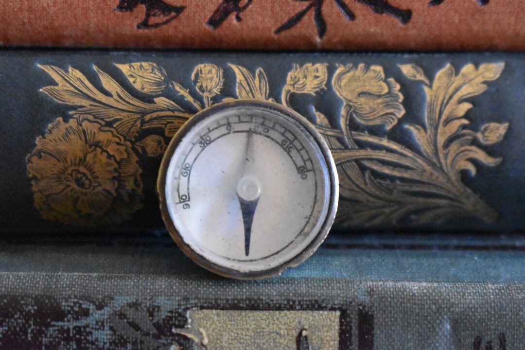 Pocket Compass Wonderful Unusual Antique Bevel Glass - Etsy