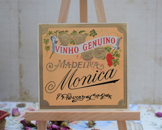 Rare Madeira Label Gorgeous 1920s Antique Madeira Monica FF | Etsy