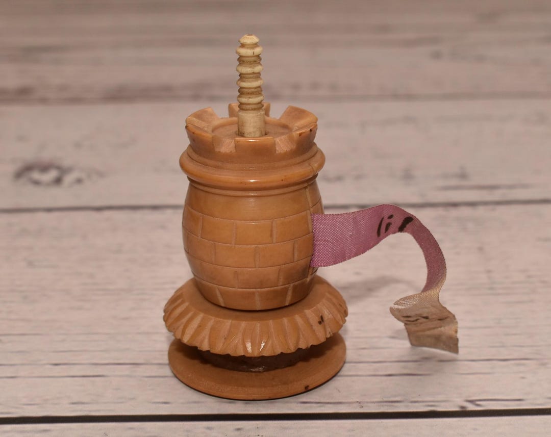 Victorian Vegetable Ivory Tape Measure Waxer: Antique Sewing Notion - Etsy