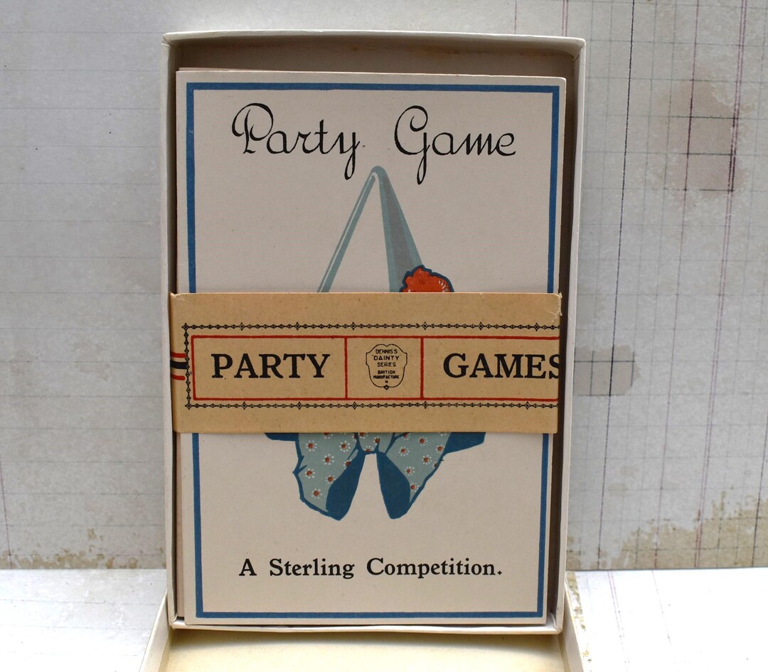 1930s Party Game - Charming Boxed Sterling Competition Dainty Series ...