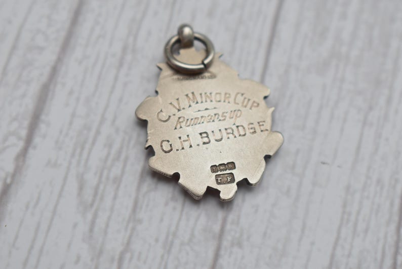 Silver Fob Medal Stunning Hallmarked 1921 Enamel CV Minor League Four ...