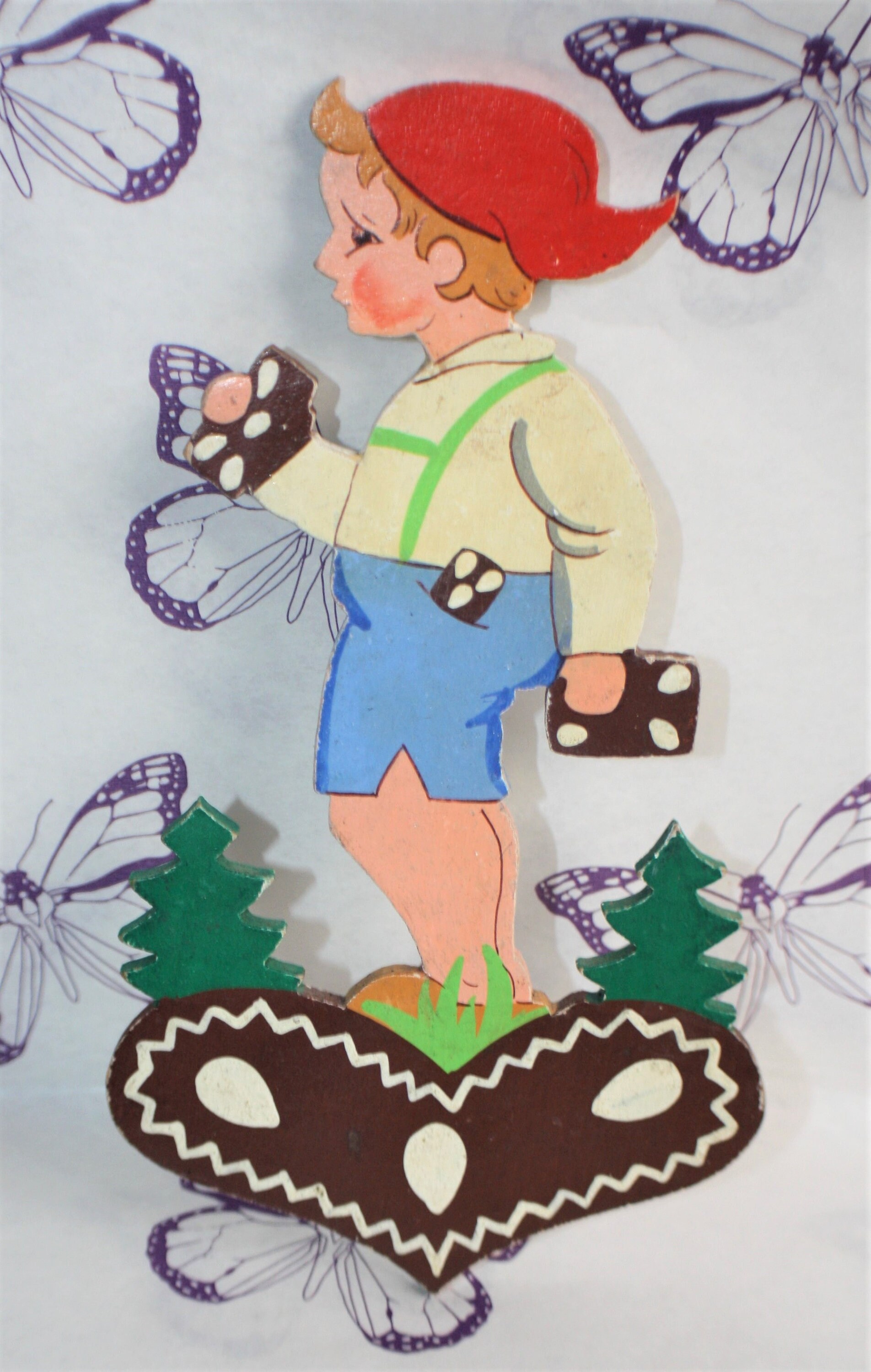 Wooden Figurine Vintage Charming Tyrolean Boy Wooden Cut Out - Etsy UK